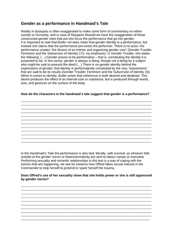 Handmaids Tale lesson pack | Teaching Resources