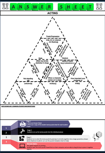 Drama Puzzle Activities Acting | Teaching Resources