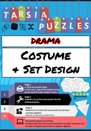 Costume and Set Drama Puzzles | Teaching Resources