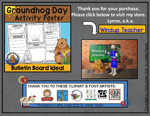 Groundhog Day Activity Poster | Teaching Resources