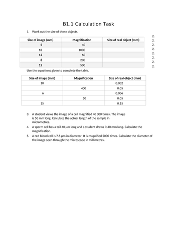 AQA GCSE Biology (9-1) B1.1 The world of the microscope FULL LESSON ...