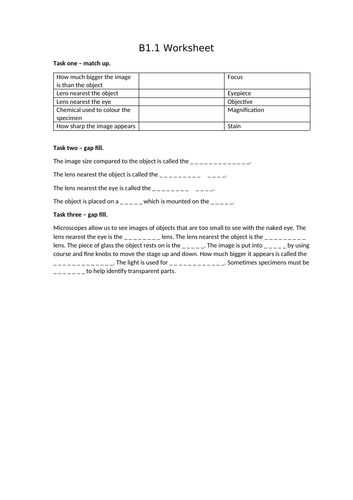 AQA GCSE Biology (9-1) B1.1 The world of the microscope FULL LESSON ...