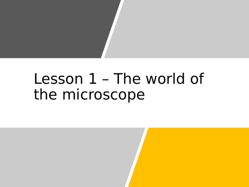 AQA GCSE Biology (9-1) B1.1 The world of the microscope FULL LESSON ...