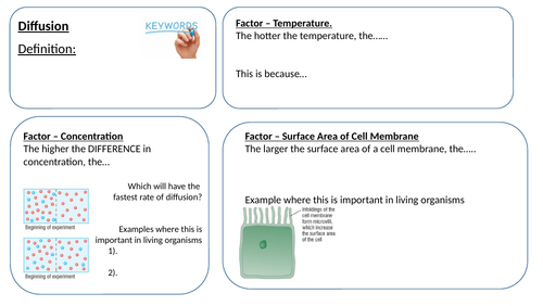 AQA GCSE Biology (9-1) B1.6 Diffusion FULL LESSON | Teaching Resources