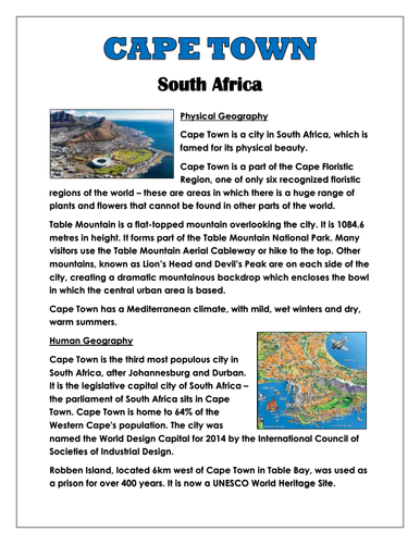 Africa: Physical and Human Geography (People and Places) | Teaching ...