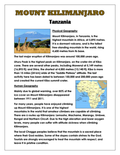 Africa: Physical and Human Geography (People and Places) | Teaching ...