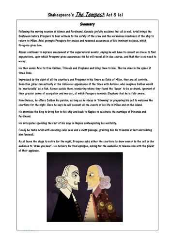 The Tempest Worksheets | Teaching Resources