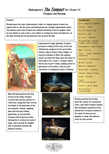 The Tempest Worksheets | Teaching Resources