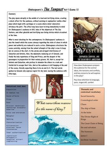 The Tempest Worksheets | Teaching Resources