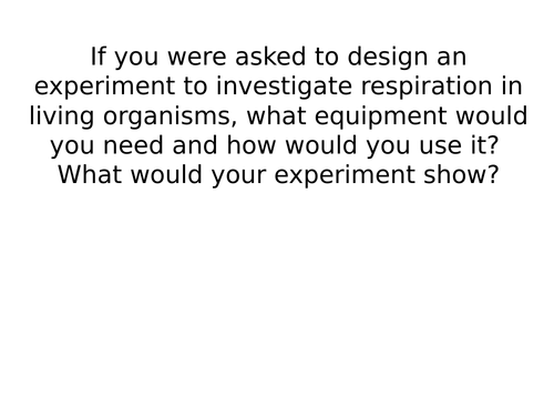 AQA A Level Respiration | Teaching Resources