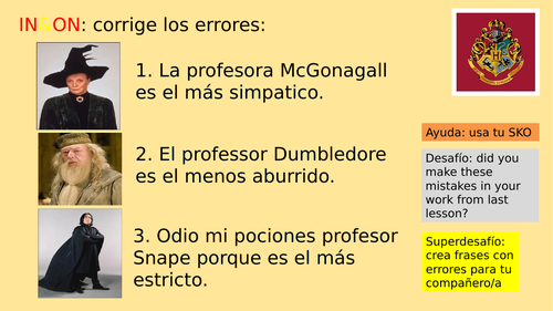 School Spanish (sentence builders + lessons) | Teaching Resources