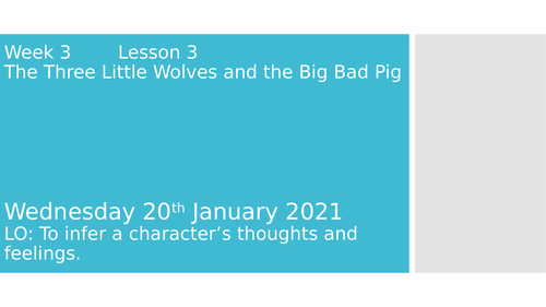 The Three Little Wolves and The Big Bad Pig (8 Lessons) | Teaching ...