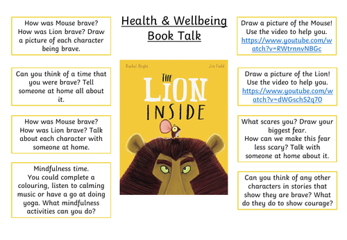 The Lion Inside - Book Talk Mat | Teaching Resources