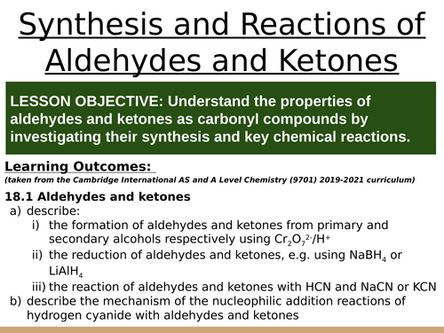 Organic Chemistry #12: Synthesis and Reactions of Aldehydes and Ketones ...