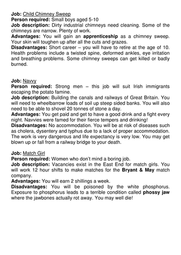 What was the worst job during the Industrial Revolution? | Teaching ...