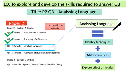 AQA Lang Paper 2 - Full walkthrough with model answers (section A ...