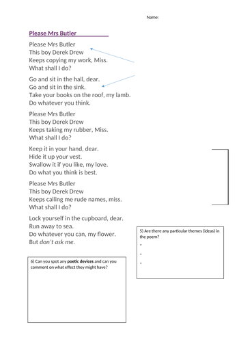 An Introduction to Poetry for Years 7-8 | Teaching Resources