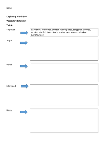 'Big Words Day' Pack | Teaching Resources