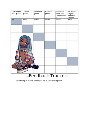 Feedback tracker- Any student+ Any subject | Teaching Resources