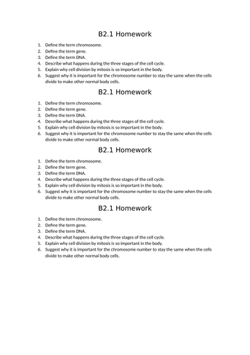 AQA GCSE Biology (9-1) B2.1 Cell division - FULL LESSON | Teaching ...