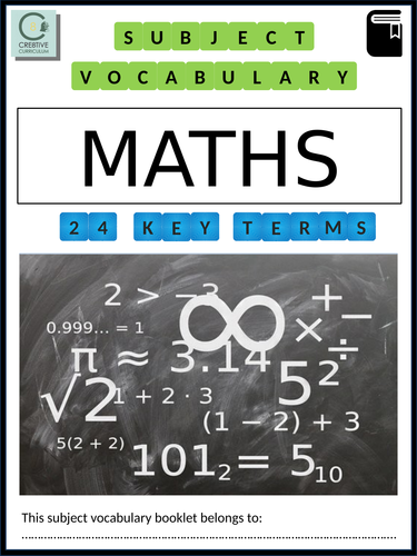Maths SEN Key Terms Booklet | Teaching Resources