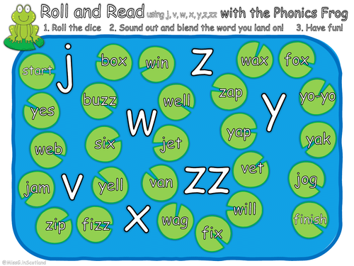Phonics Game "Roll and Read with the Phonics Frog" | Teaching Resources