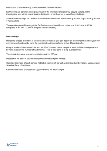 Topic 2.1 IB ESS Populations | Teaching Resources