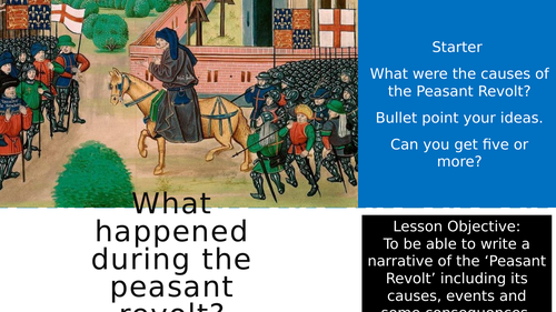 Key Stage Three: The Peasants Revolt (A Two Lesson Enquiry) | Teaching ...