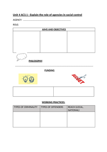 Criminology Unit 4 Revision sheet | Teaching Resources Criminology Unit 4 Revision sheet | Teaching Resources