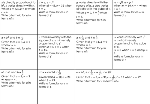 Direct and inverse proportion (algebraic Method) | Teaching Resources Direct and inverse proportion (algebraic Method) | Teaching Resources
