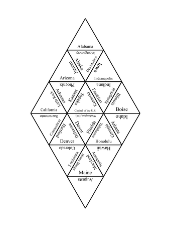 US State Capitals Tarsia Jigsaw Puzzle Two Pack - USA Geography ...