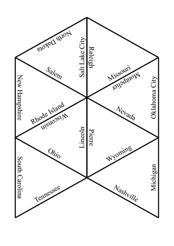 US State Capitals Tarsia Jigsaw Puzzle Two Pack - USA Geography ...