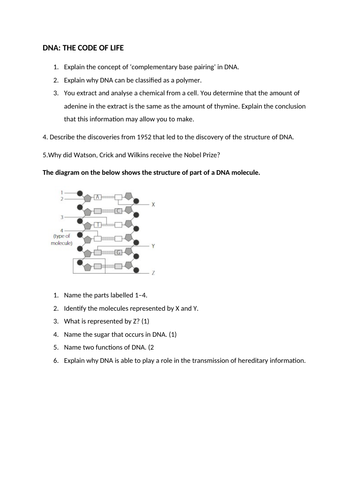 DNA the code of life | Teaching Resources
