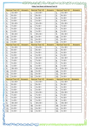 Times Tables Programme x10 Shore Oak Resources | Teaching Resources