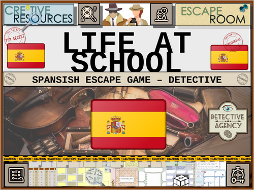 Spanish Escape Room - Life at school | Teaching Resources