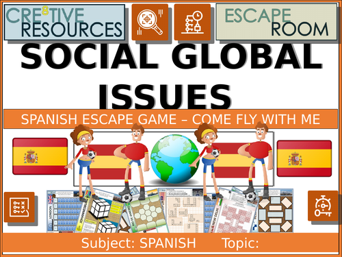 Social Global Issues - Spanish Escape Room | Teaching Resources