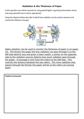 AQA KS4 GCSE Physics (Science) Uses of Radiation Lesson | Teaching ...