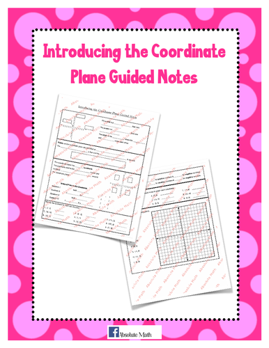 Introducing the Coordinate Plane Guided Notes | Teaching Resources