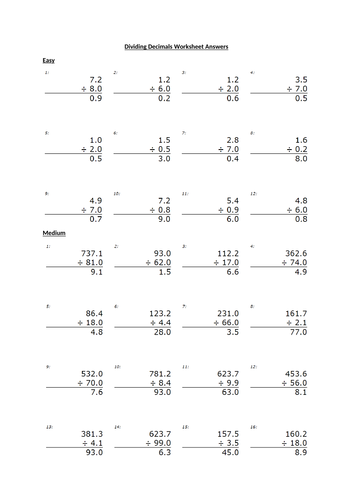 Pack of Maths Worksheets with Answer Sheets | Teaching Resources