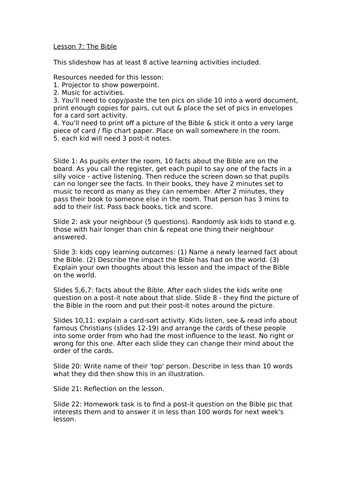 Unit 3: Holy Books | Teaching Resources