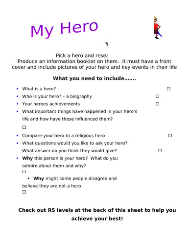Unit 4: Heroes | Teaching Resources