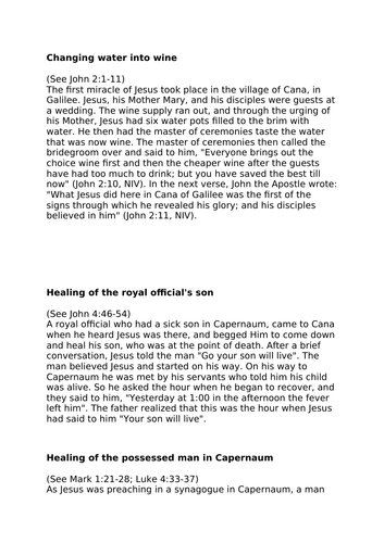 Unit 5: Life of Jesus | Teaching Resources