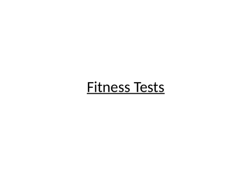 Level 2 BTEC SPORT - Fitness TESTING | Teaching Resources