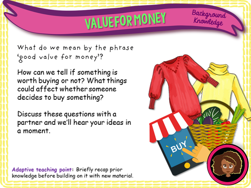 Value for Money | Teaching Resources