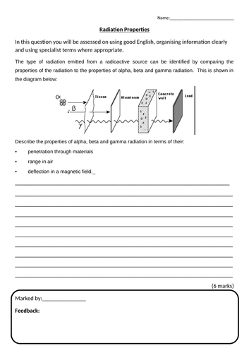 AQA KS4 GCSE Physics (Science) Nuclear Radiation Lesson | Teaching ... AQA KS4 GCSE Physics (Science) Nuclear Radiation Lesson | Teaching ...