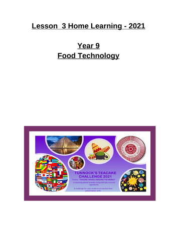 Year 9 Food Technology Home Learning (5 Lessons) | Teaching Resources