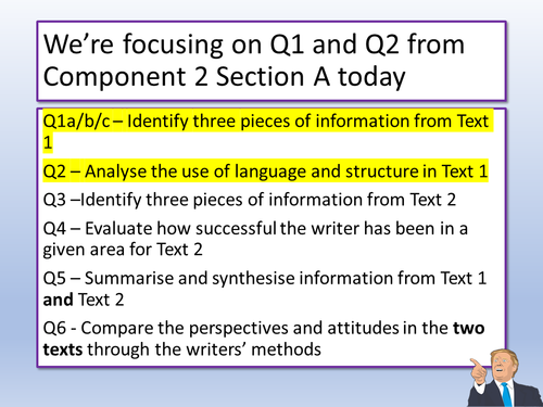 Eduqas English Language Component 2 Q2 | Teaching Resources