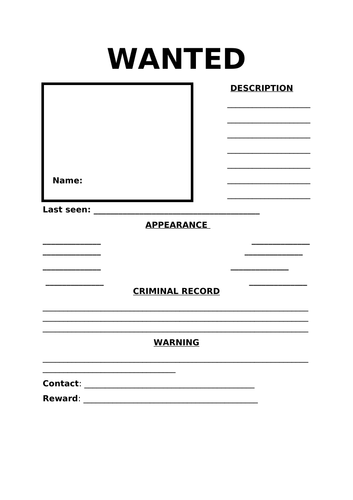 The Twits by Roald Dahl-Writing a: Wanted Poster, Warning Poster ...