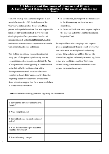 Edexcel Medicine Through Time: Pasteur, Koch and Germy Theory ...