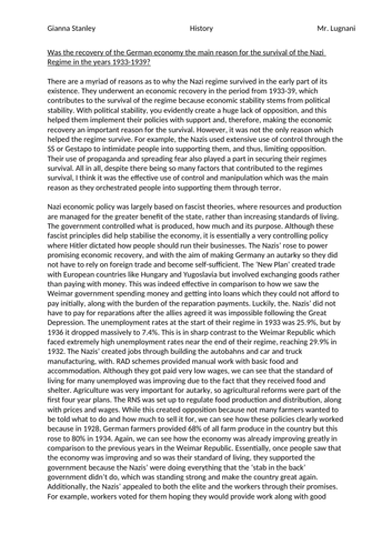 A-Level History Germany essays grade A! | Teaching Resources